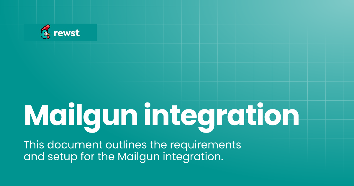 Mailgun integration | Rewst Documentation
