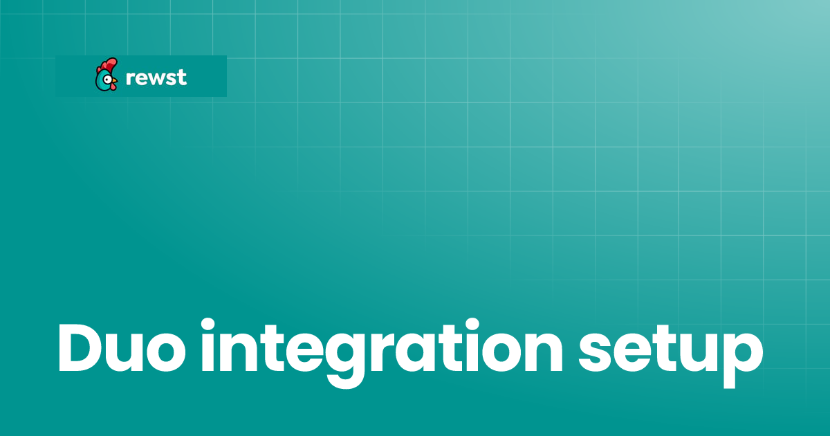 Duo integration setup | Rewst Documentation