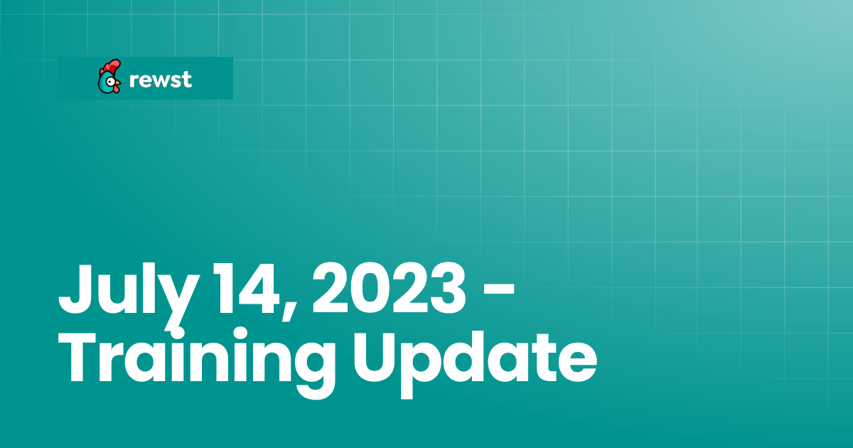 July 14, 2023 - Training Update | Rewst Documentation