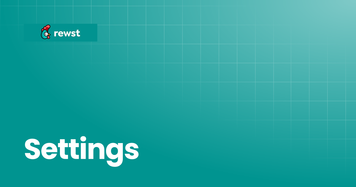 Settings | Rewst Documentation