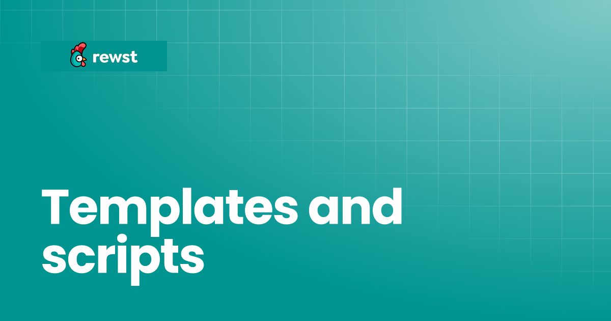 Templates and scripts | Rewst Documentation