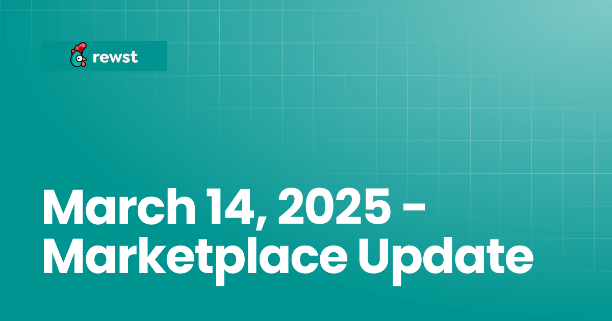 March 14th, 2025 - Marketplace Update | Rewst Documentation