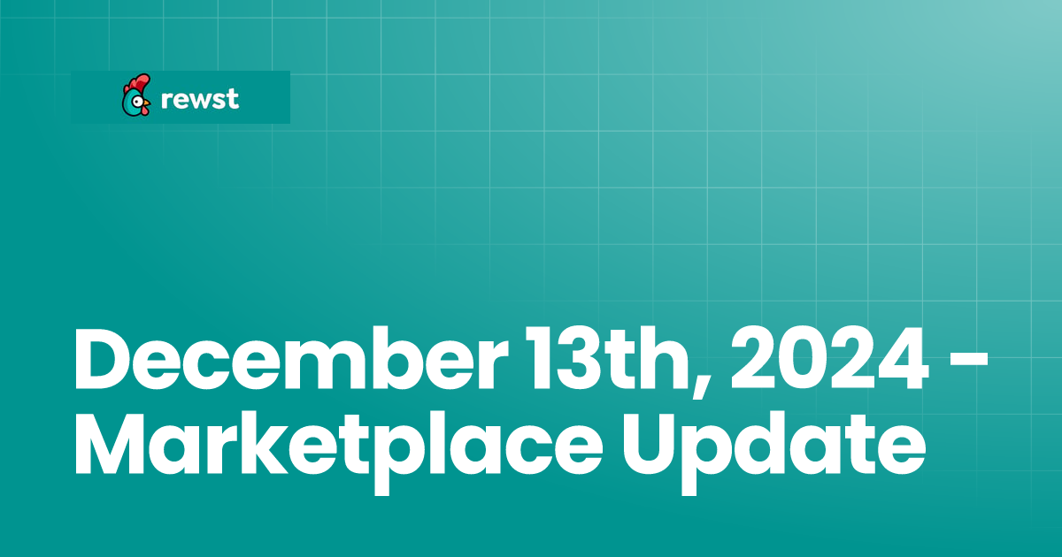 December 13th, 2024 - Marketplace Update | Rewst Documentation