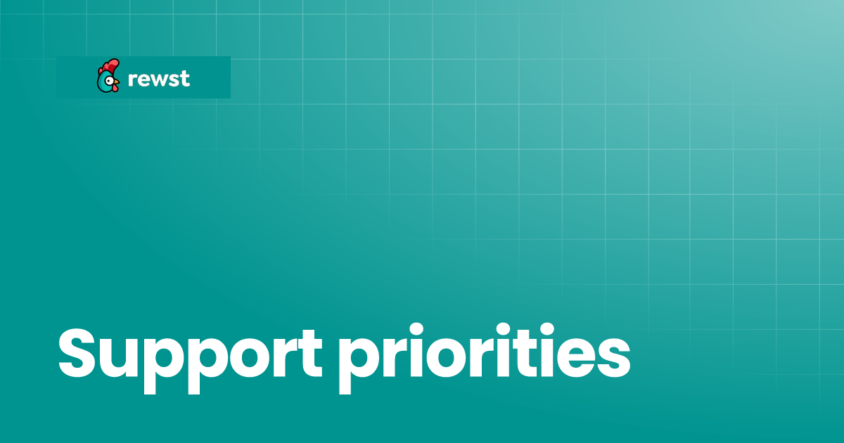 Support priorities | Rewst Documentation